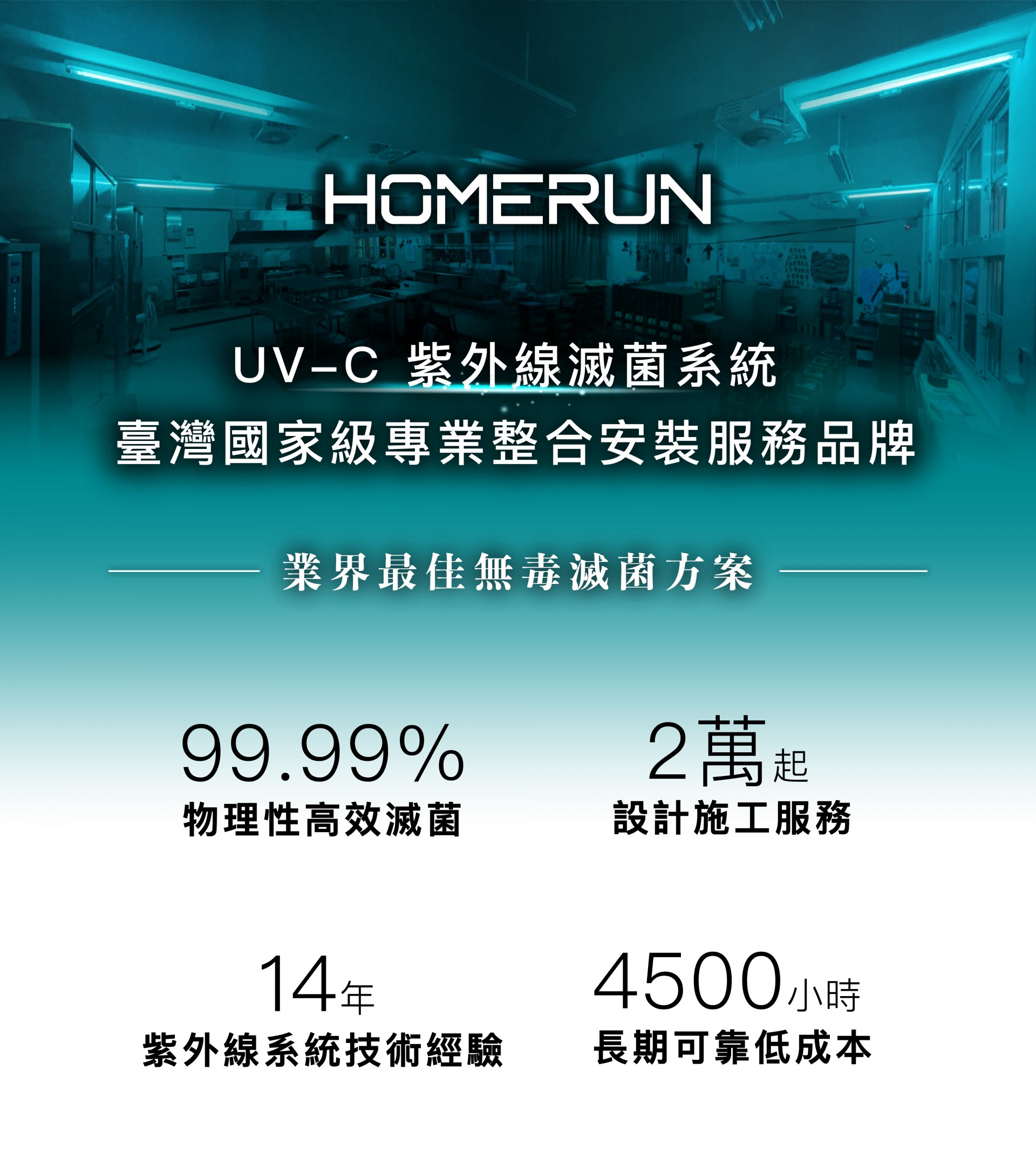 紫外線滅菌系統安裝|HOMERUN UV-C紫外線滅菌系統